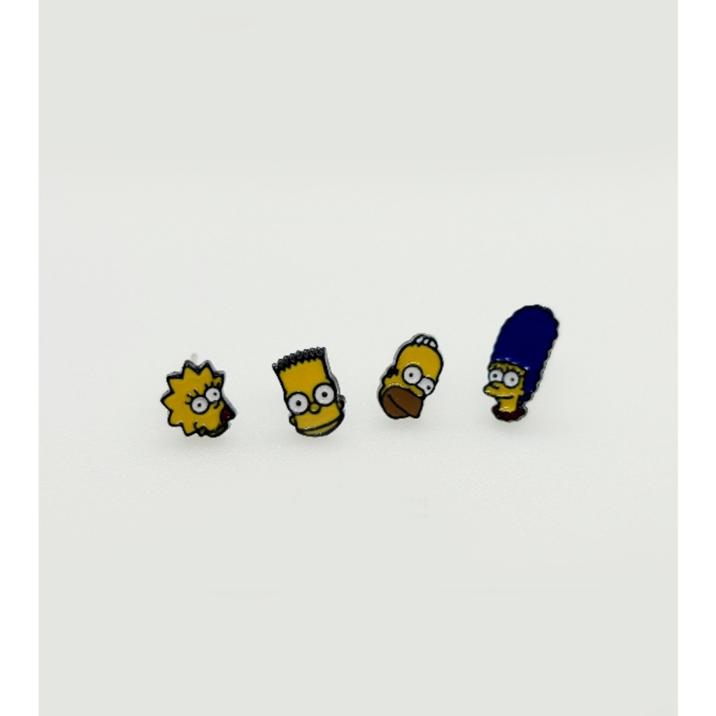The Simpsons Stud Earrings ,Homer Simpsons ,Marjorie Simpson,Bart ...