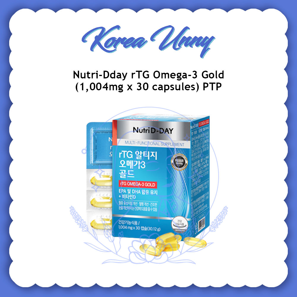 Nutri-Dday rTG Omega-3 Gold 1,004mg x 30 capsules (PTP) | Shopee ...