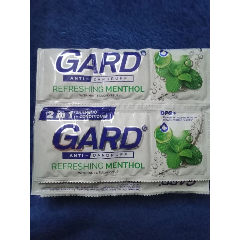 GARD ANTI DANDRUFF SHAMPOO GREEN REFRESHING MENTHOL 12s | Shopee ...