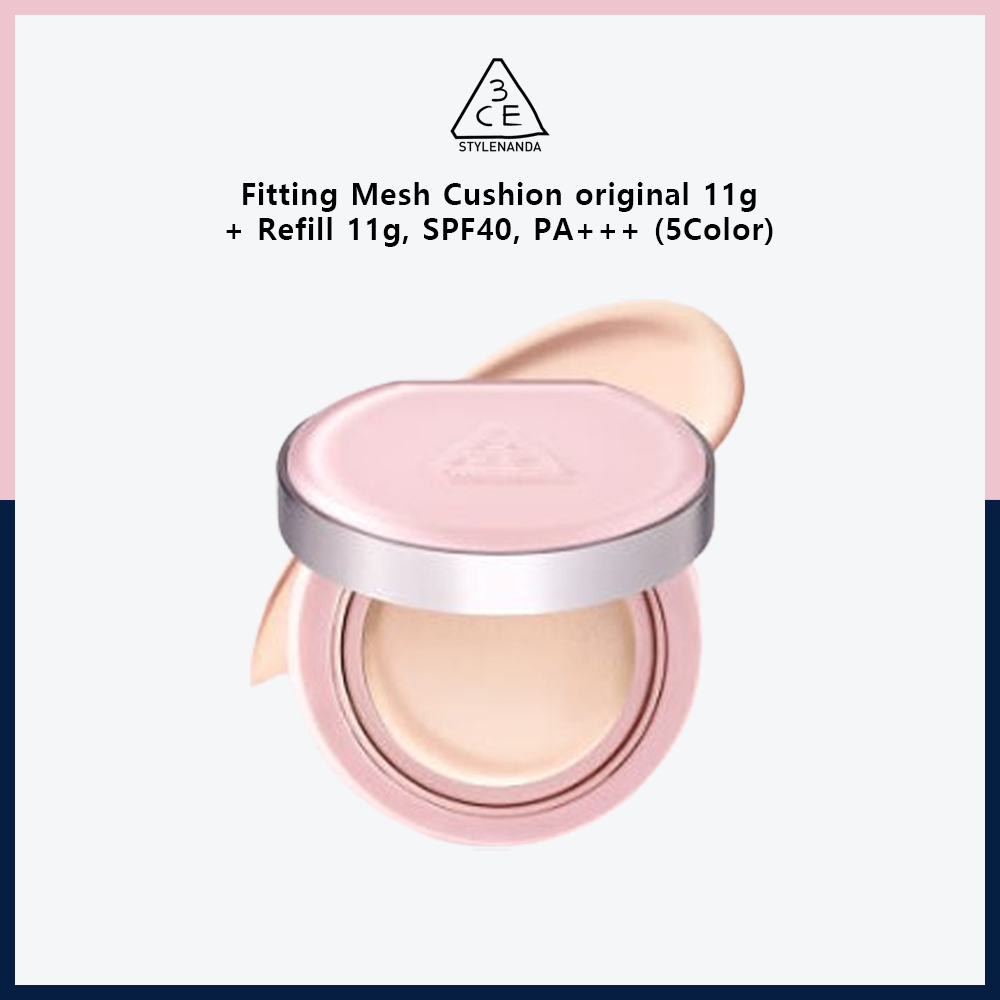 3CE Fitting Mesh Cushion original 11g + Refill 11g, SPF40, PA ...
