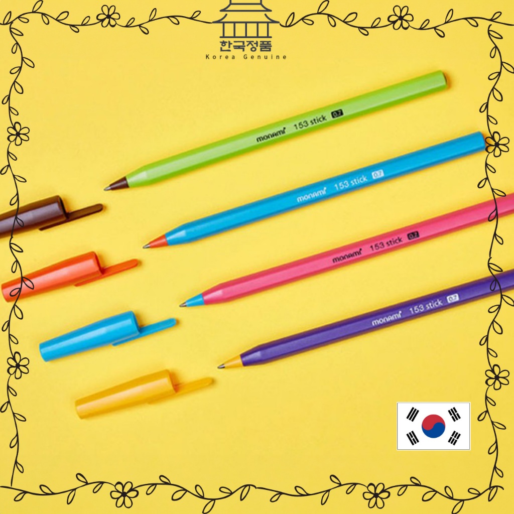 Monami 153 Stick Ballpoint Pen Vivid 0.7mm | Shopee Philippines