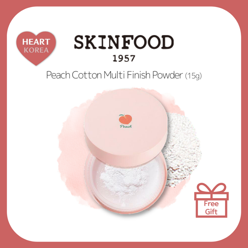 SKINFOOD Peach Cotton Multi Finish Powder (15g) | Shopee Philippines