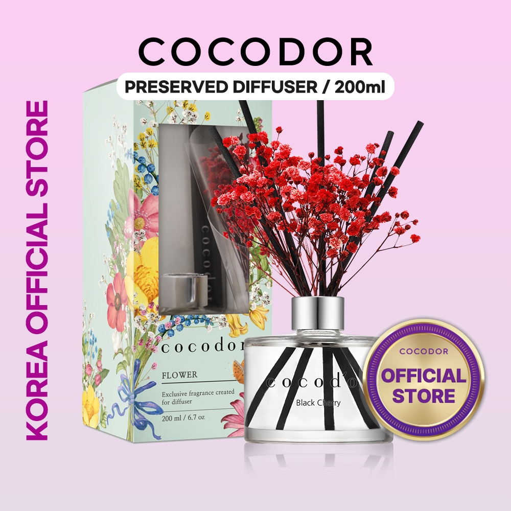 COCODOR Preserved Real Flower Reed Diffuser/200ml/Home Fragrance Air ...