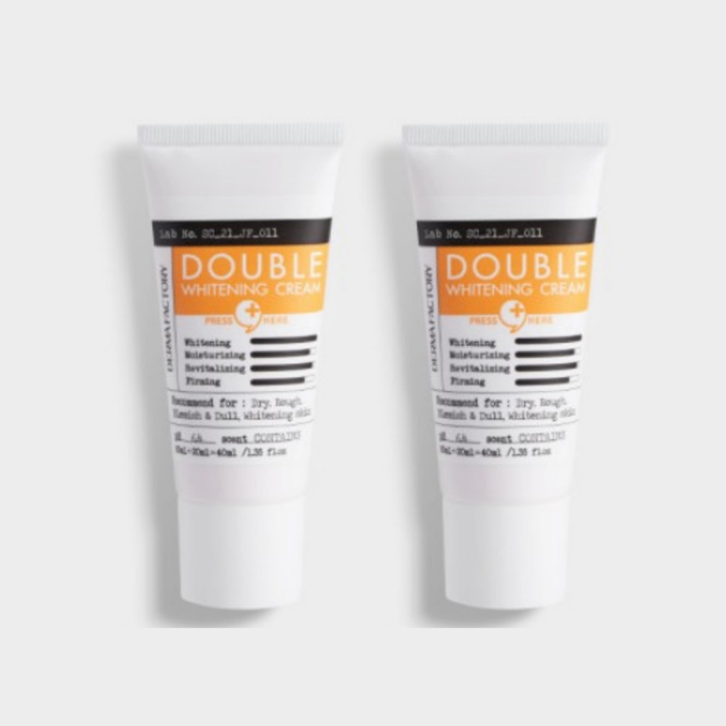 DERMA FACTORY Double Whitening Cream 40ml Vegan Certified, Contains ...