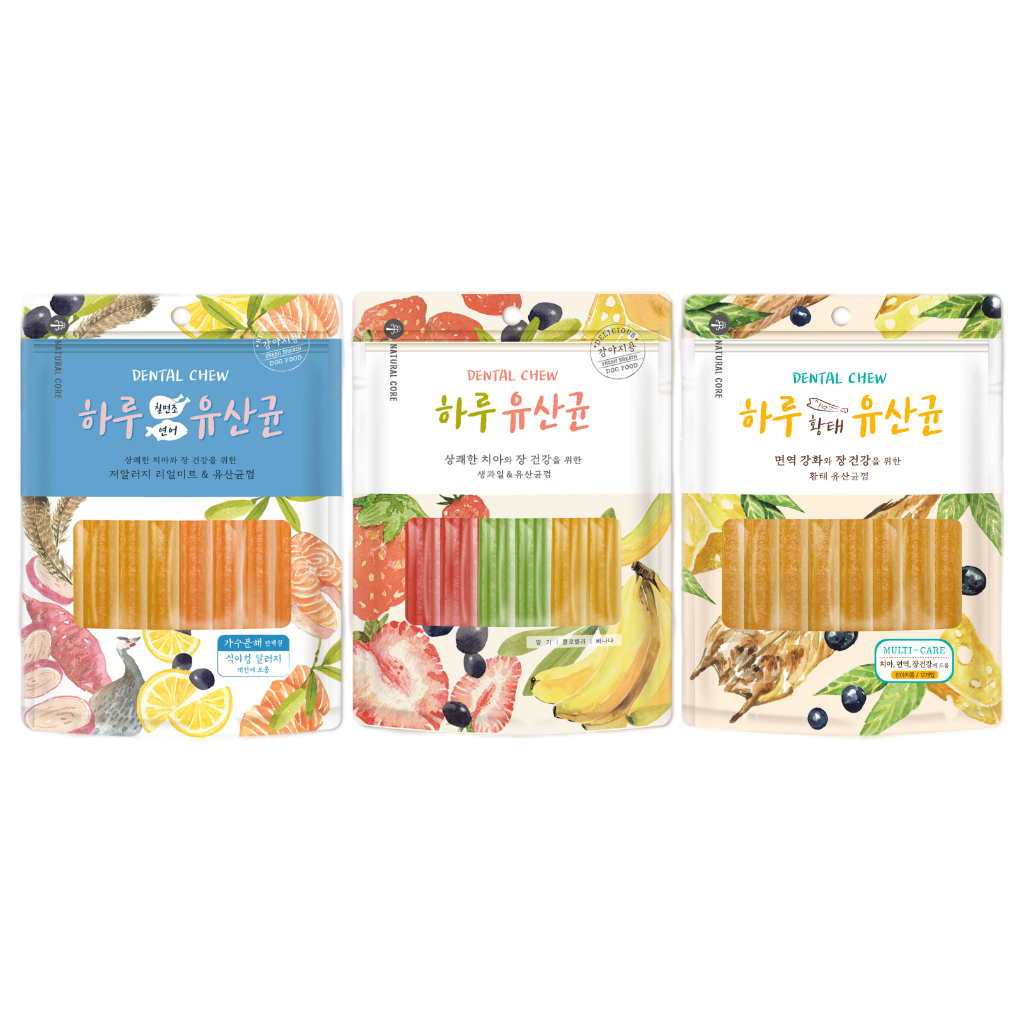[Bundle of 3] [Natural Core] Haru Lactobacillus Dental Chew for Dogs 72g(6g x 12p) | Shopee ...