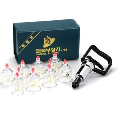 Hansol Korean Buhang 10 Cups Korea Tempered Cupping Therapy Body ...