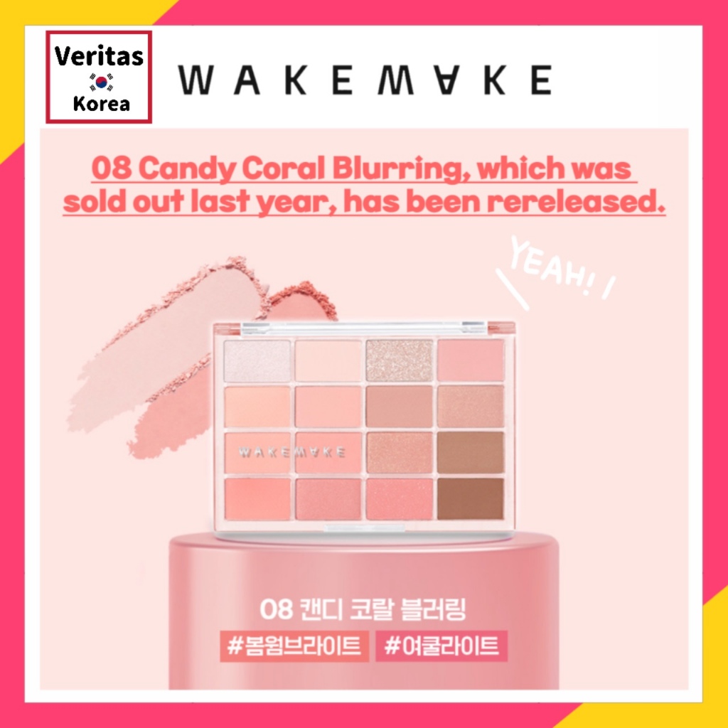 [WAKEMAKE] Soft Blurring Eye Palette AD (08 Candy Coral re-release ...