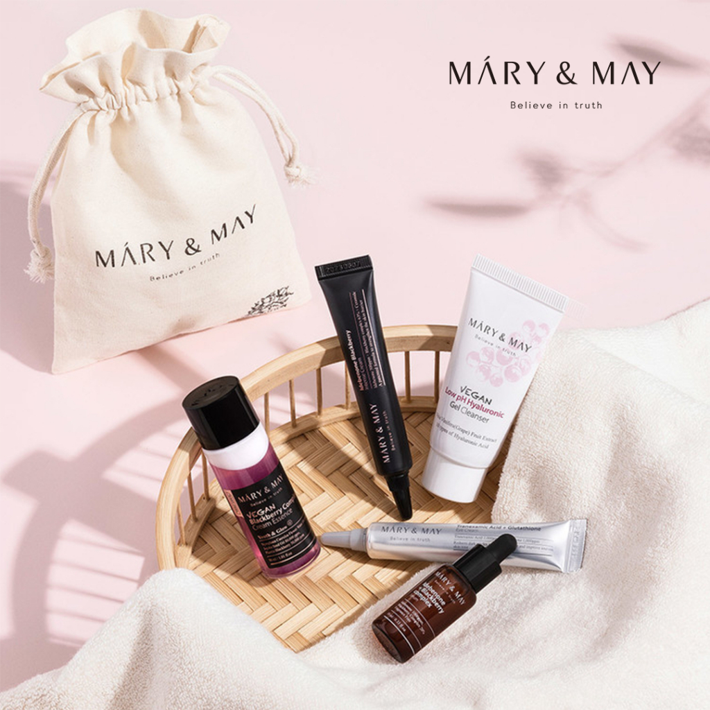 Mary&May Intense Moisture Care Travel Kit (Cleanser+Toner+Serum+Cream ...