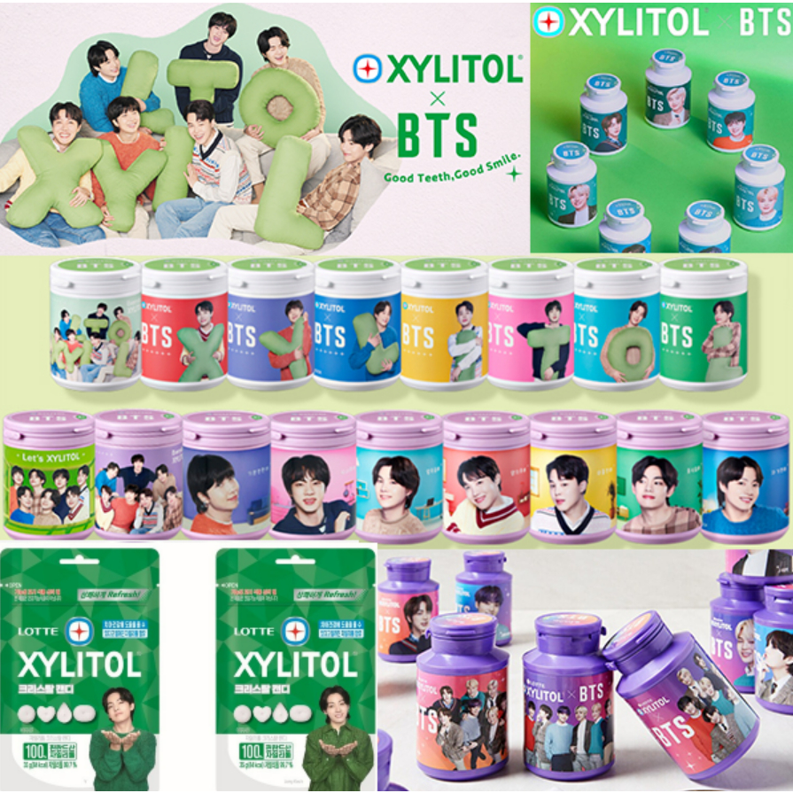 2023 new version Lotte X BTS xylitol crystal candy alpha & purple star ...