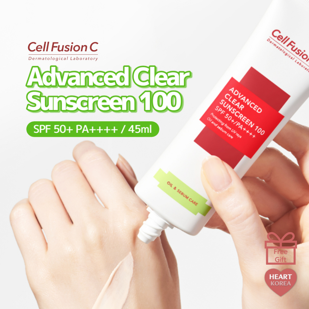 Cell Fusion C Advanced Clear Sunscreen 100 SPF 50+/PA++++ 45ml | Shopee ...