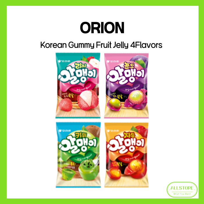 [Orion] Korean Gummy Jelly – 4 Flavors (Grape, Kiwi, Lychee, Plum ...