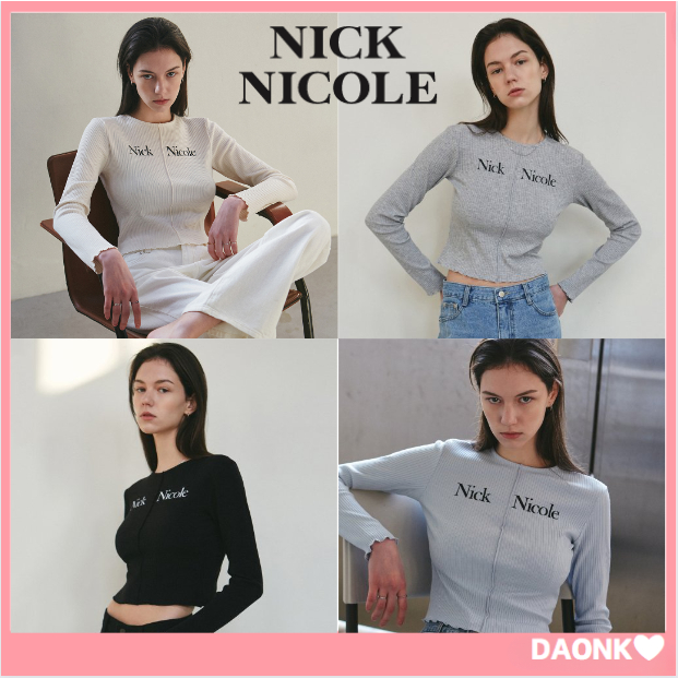 [NICK&NICOLE] NICK&NICOLE NICOLE SIGNATURE SLIM KNIT 5 colors 100% ...