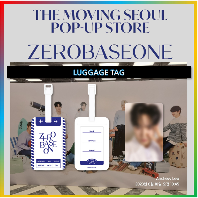 ZEROBASEONE ZB1 The Moving Seoul Pop-up Store LUGGAGE TAG | Shopee Philippines