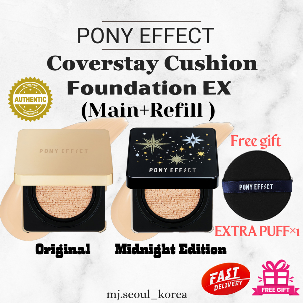 PONY EFFECT COVERSTAY CUSHION FOUNDATION EX(Main+Refill) | Shopee ...