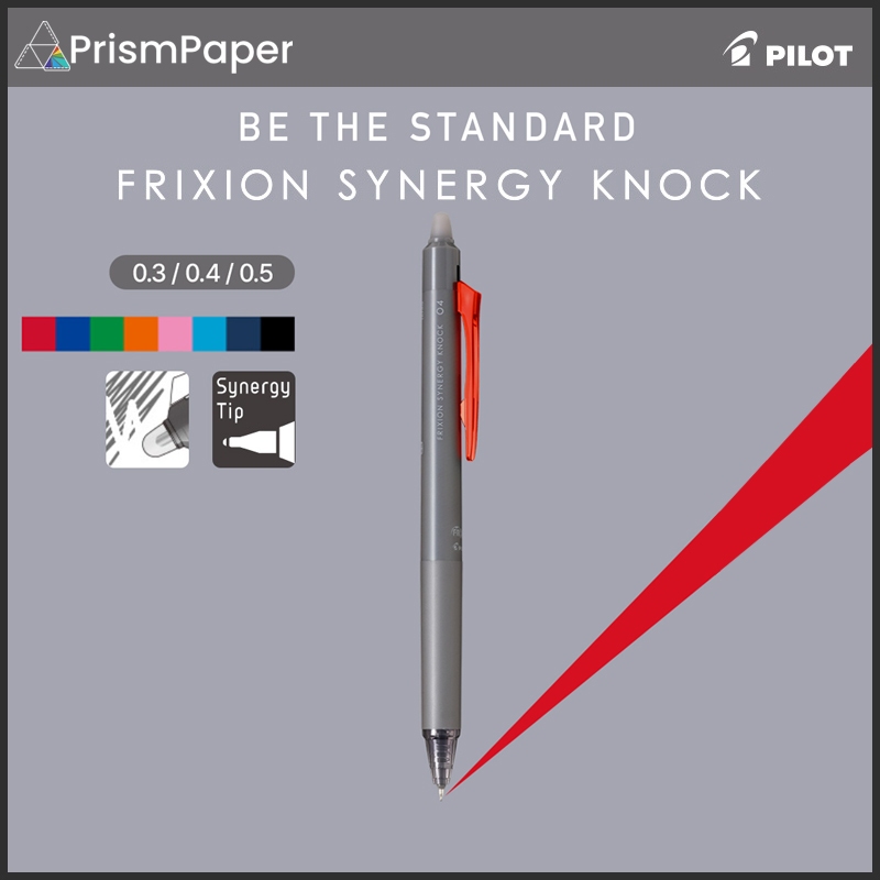 PILOT Frixion SYNERGY KNOCK 0.3 / 0.4 / 0.5 mm Erasable Pen Synergy Tip ...