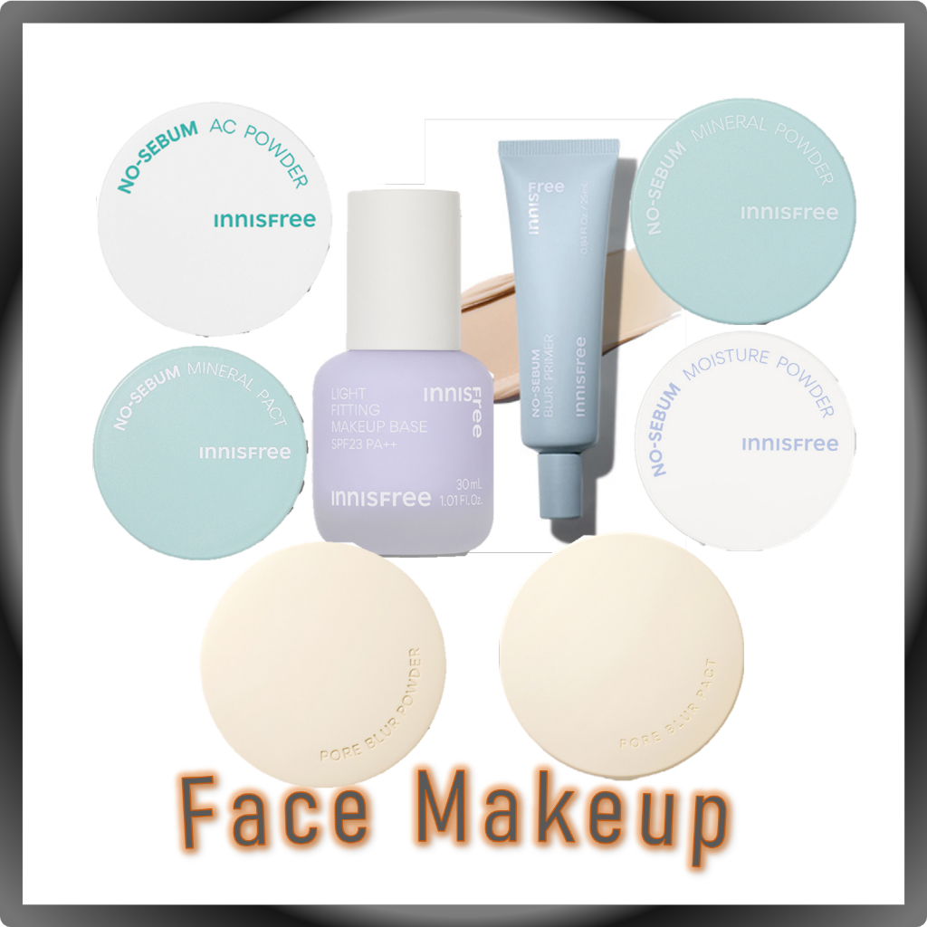 innisfree Face Makeup (No Sebum Mineral Powder/Pact/Blur Primer ...