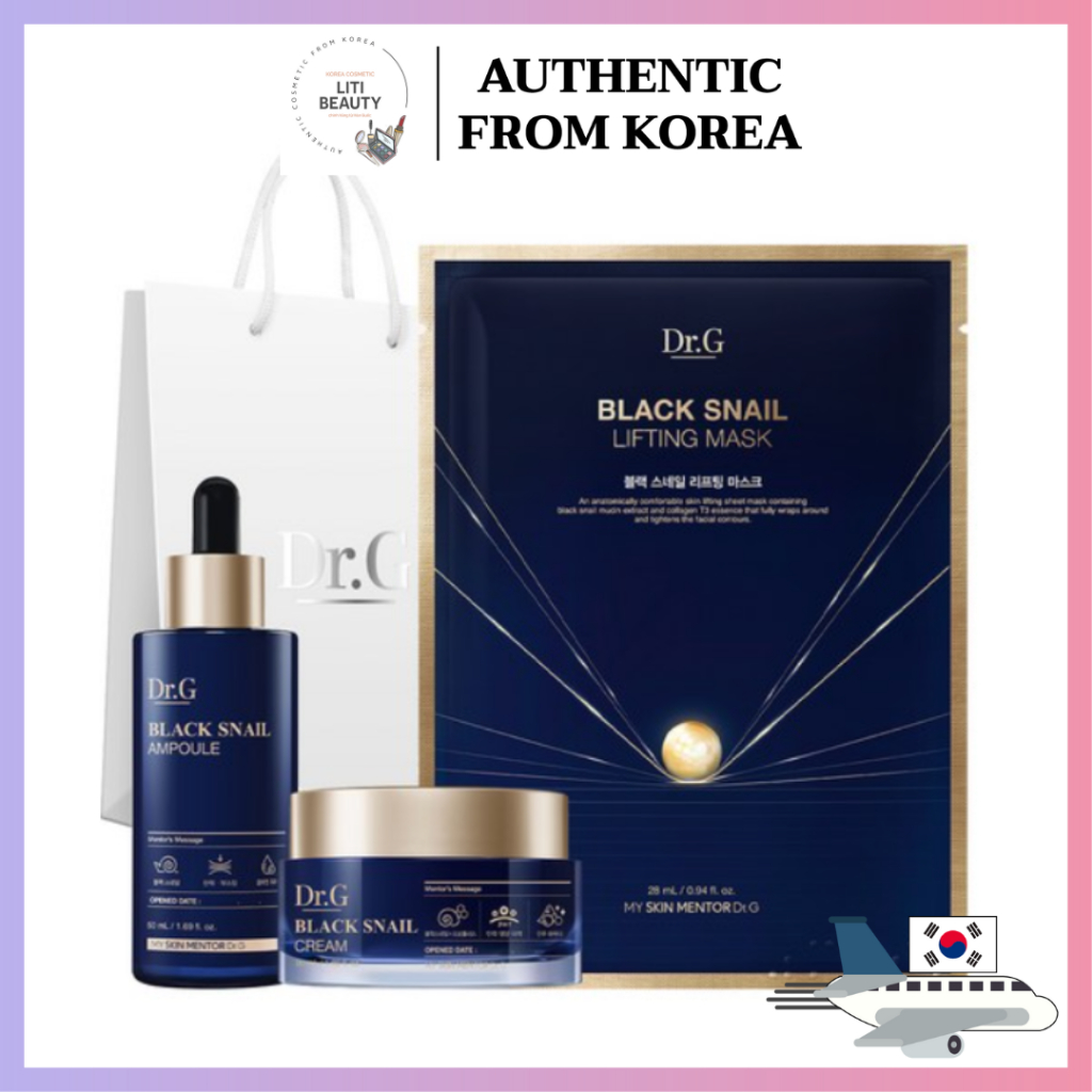 Dr.G Black Snail Ampoule 50 ml + Cream 50 ml + Lifting Mask Special ...
