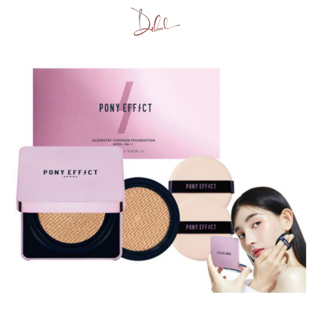 PONY EFFECT Glow Stay Cushion Foundation (15g + Refill 15g) | Shopee ...