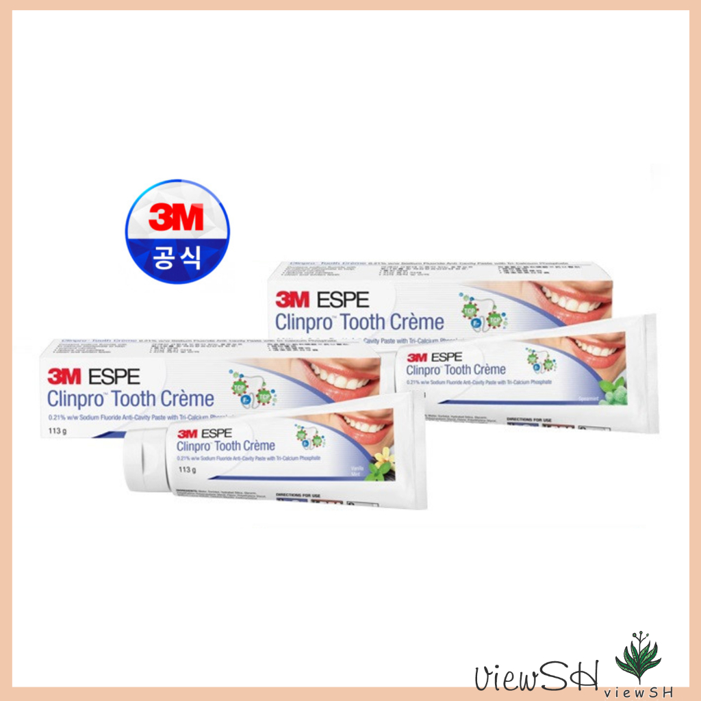 [3M] ESPE Clinpro Tooth Creme Toothpaste 113g (Spearmint/ Vanillamint ...