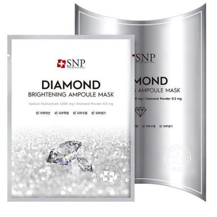 [SNP] Diamond Brightening Ampoule Mask 10 Sheets, 1 Set Made in Korea ...