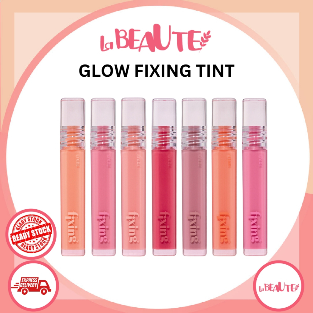 Etude House Glow Fixing Tint (Long Lasting, Non-Sticky Glossy Shine Lip ...