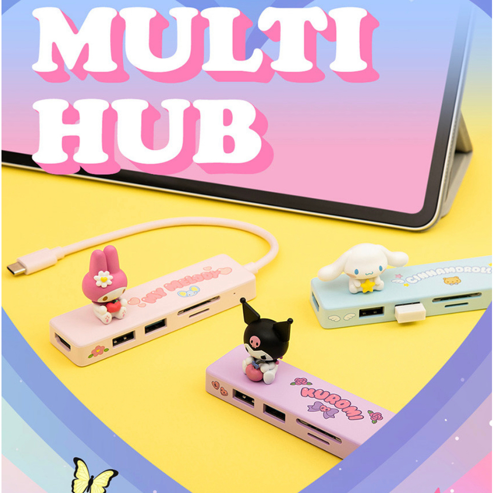 [Sanrio] USB C Hub With 4K HDMI, 5-In-1 Type Multi-port Adapter ...