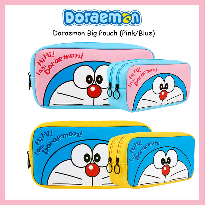 Doraemon Big Pouch (Pink/Blue) | Shopee Philippines