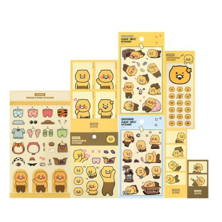 Kakao Friends - Choonsik character sticker set (set 8 sheets) | Shopee ...
