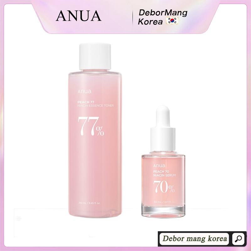 [Anua] Peach 70% Niacinamide Line Toner 250ml/Serum 30ml | Shopee ...