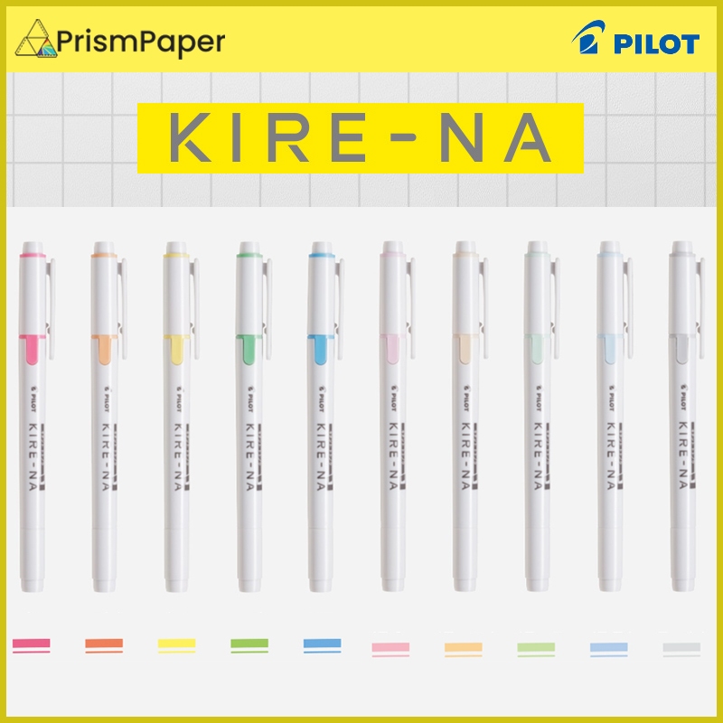 PILOT KIRE-NA Highlighter Twin-Tip dual-ended Chisel / Fine Tip Highlighters Set made in japan ...