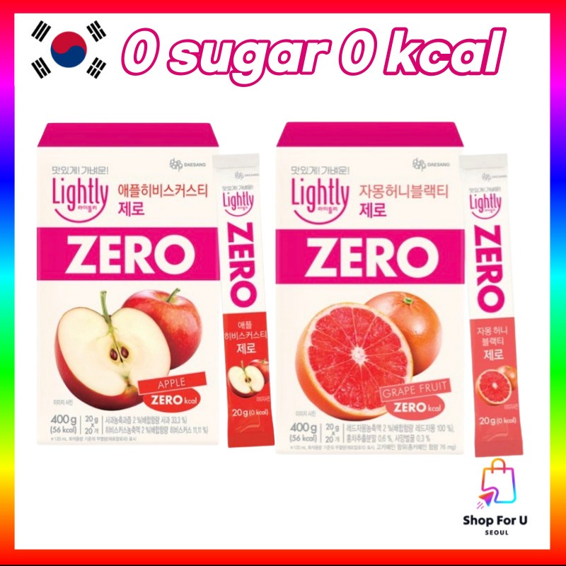 [KOREA] LIGHTLY Apple Hibiscus Tea Grapefruit Honey Black Tea 20g X 20P ...