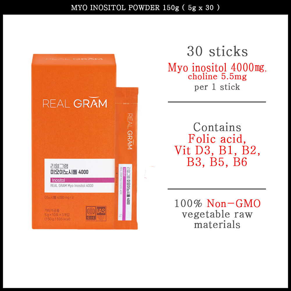 Myo inositol powder 5g x 30 packets | Choline folic acid niacin ...
