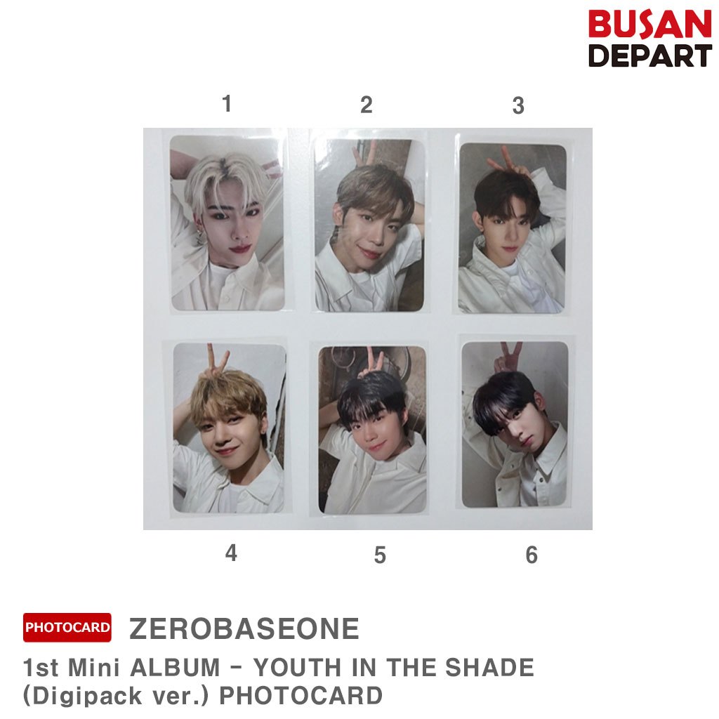 ZEROBASEONE 1st Mini ALBUM [YOUTH IN THE SHADE] (Digipack ver.) PHOTOCARD | Shopee Philippines