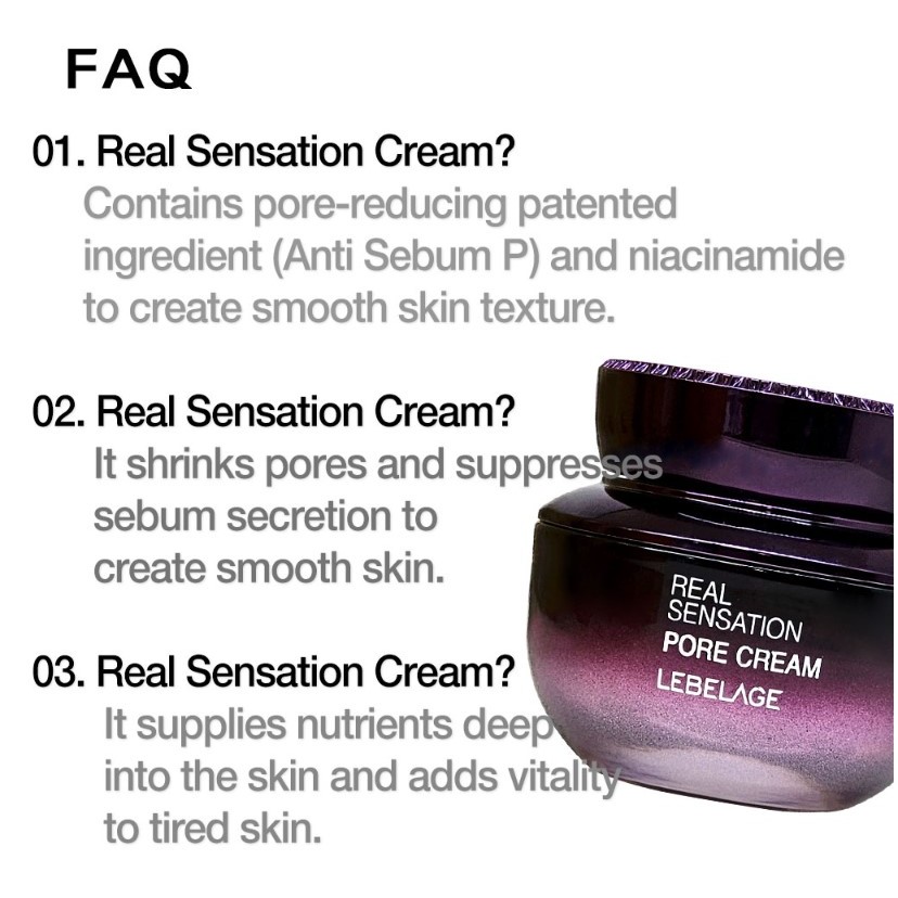 Lebelage Real Sensation Pore Cream Or Blemish Cream 50ml | Shopee ...