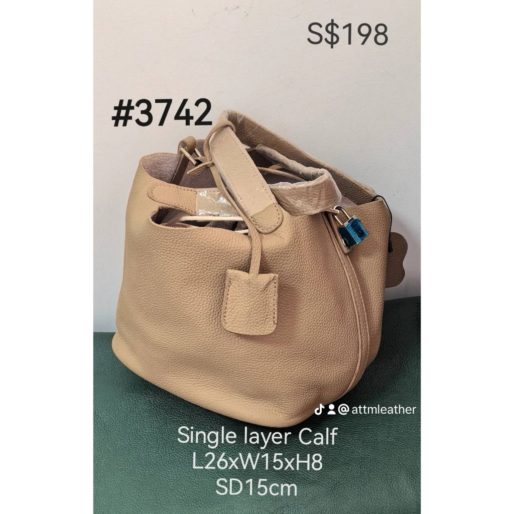 Hand/Sling/Crossbody Calf Leather Bag 374 | Shopee Philippines