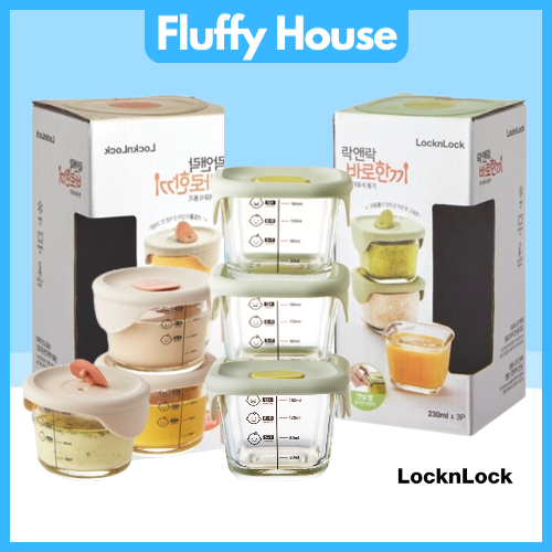 [Lock&Lock] Baby Food Storage hygienic Glass safety Container 2Type ...