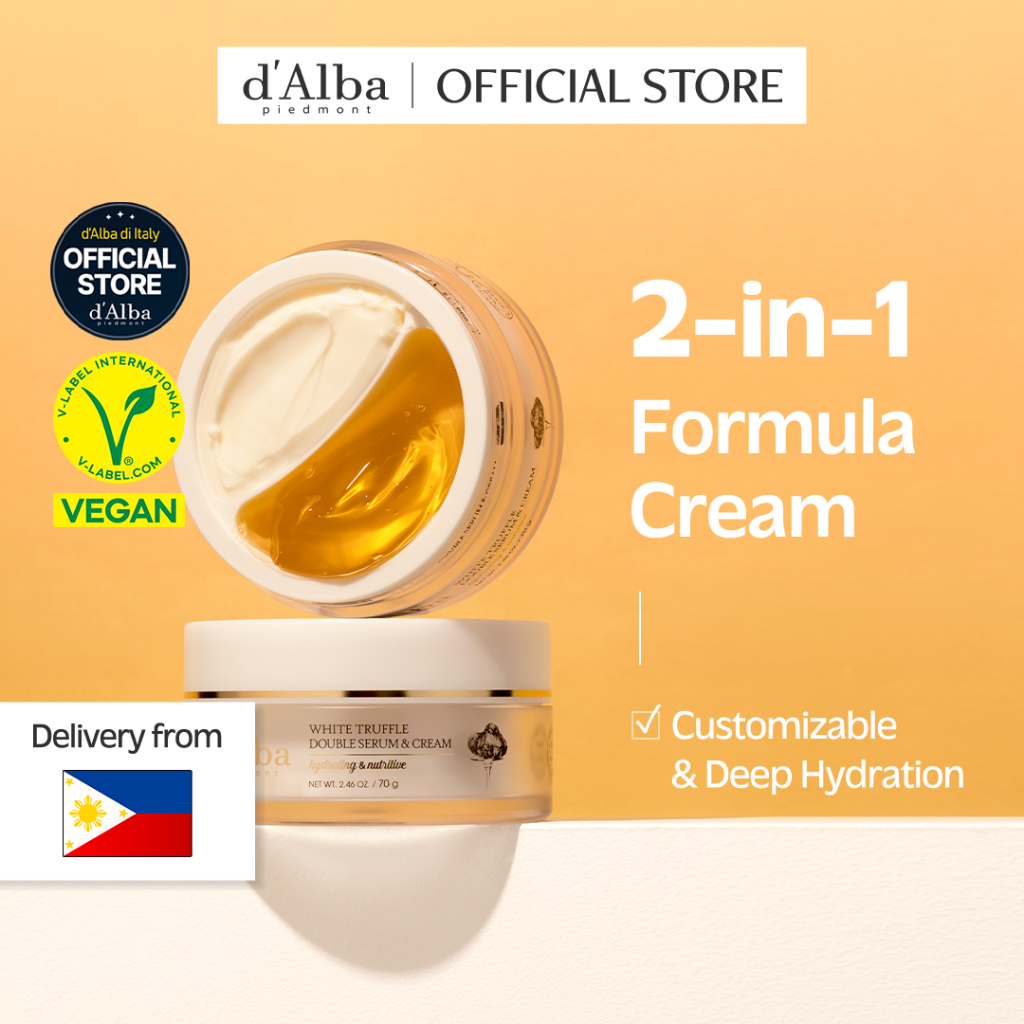 [D'ALBA OFFICIAL] White Truffle Double Serum & Cream 70g, Vegan ...