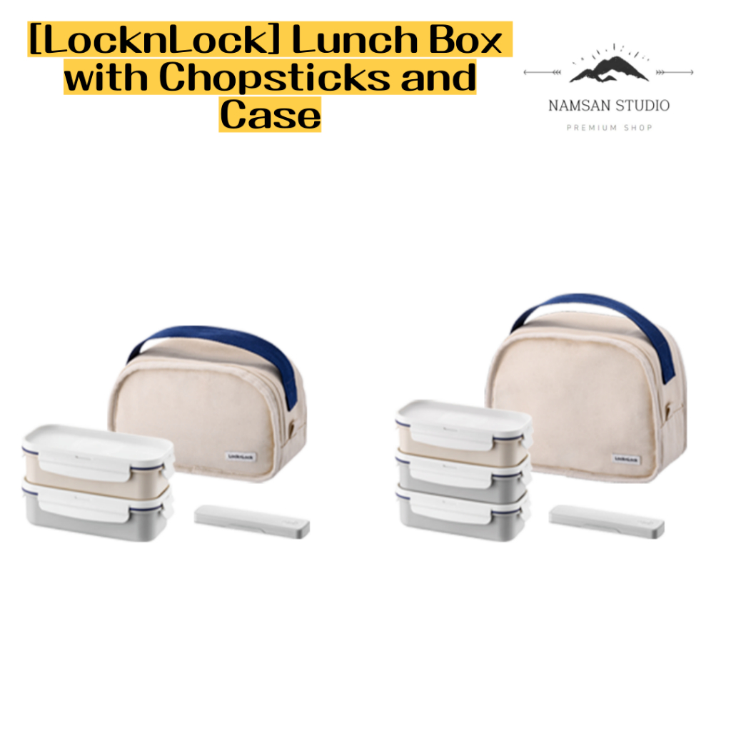 LocknLock Lunch Box with Chopsticks and Case(Green) | Shopee Philippines