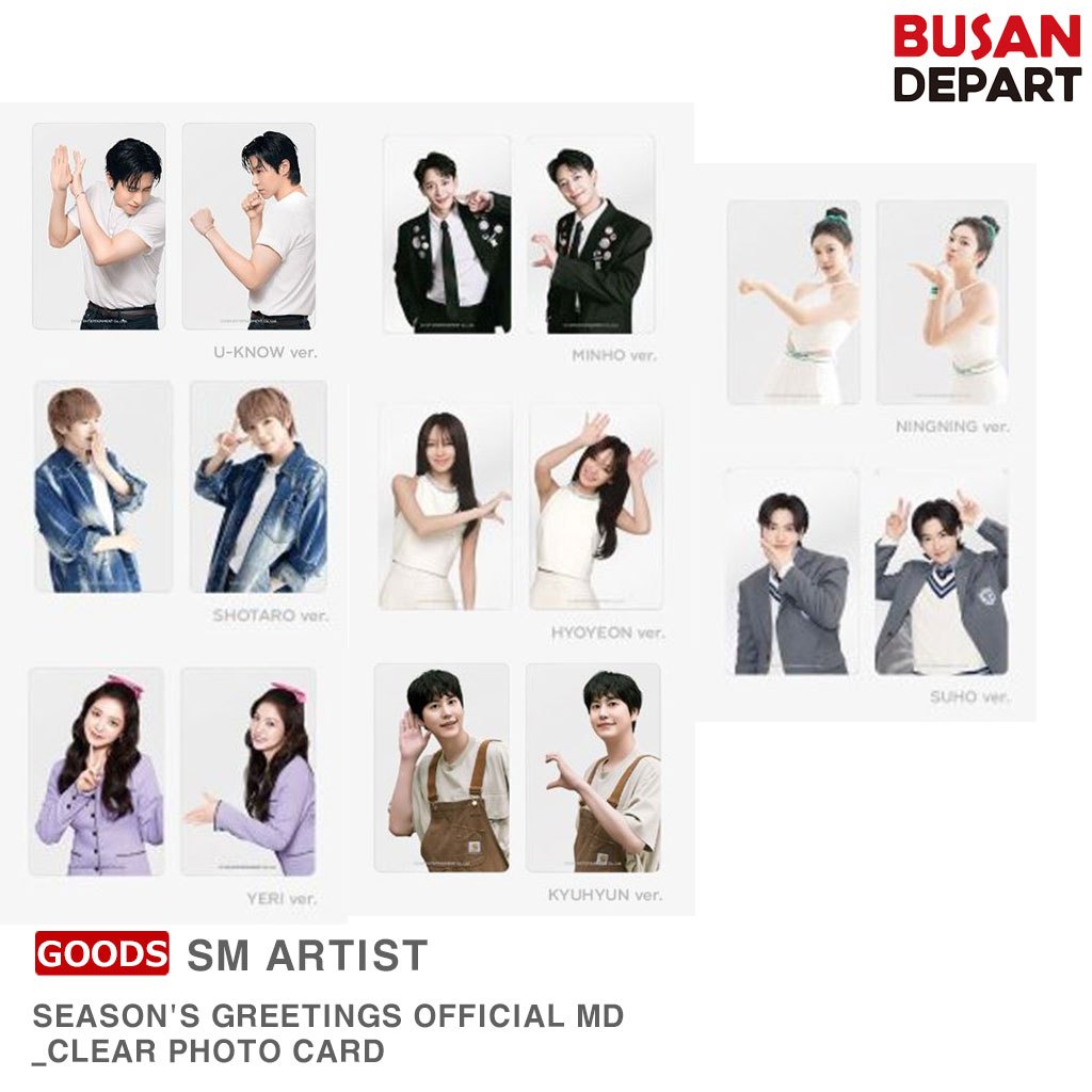 2024 SM ARTIST SEASON'S GREETINGS OFFICIAL MD _CLEAR PHOTO CARD ...