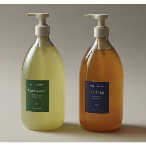 Aromatica, 1L Rosemary Scalp Scaling Shampoo, 1L Tea Tree purifying ...