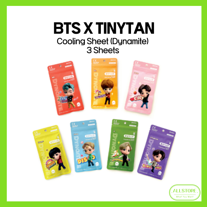[BTS x TinyTAN] Cooling Sheet (Dynamite) 3 Sheets - Stay Cool with BTS ...