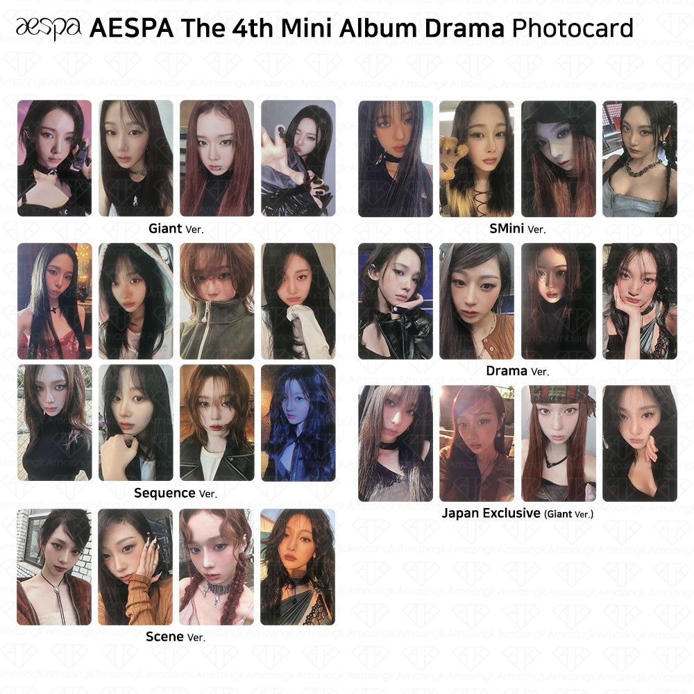 Aespa 4th Mini Album Drama Photocard Giant Smini Scene Sequence Exclusive Japan | Shopee Philippines