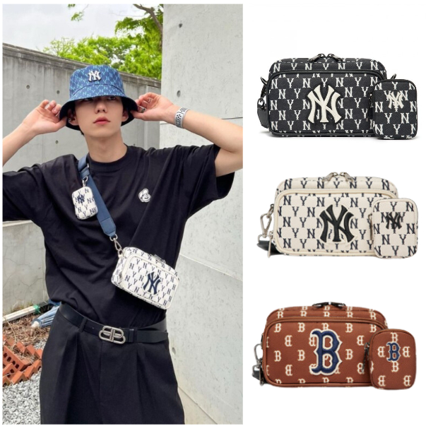 MLB monogram mini cross bag 3 colors | Shopee Philippines