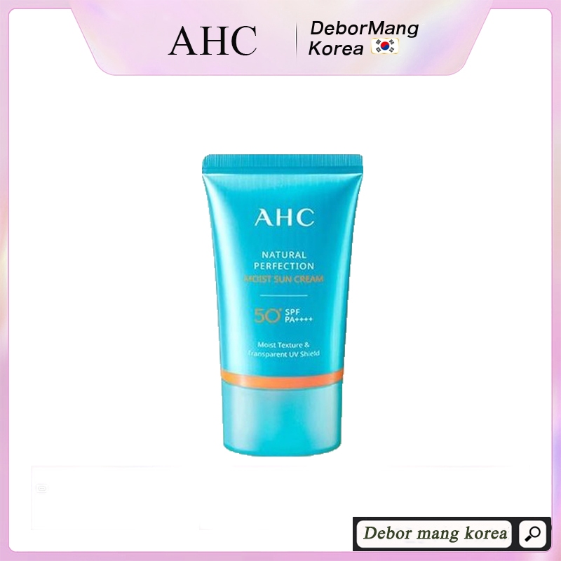 AHC Natural Perfection Moist Sun Cream SPF50 + PA++ 50ml | Shopee ...