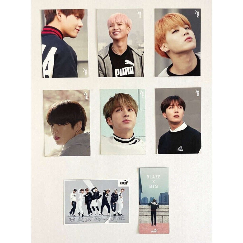 BTS PUMA BLAZE Photocard Official Double-Sided Photocard Postcard ...