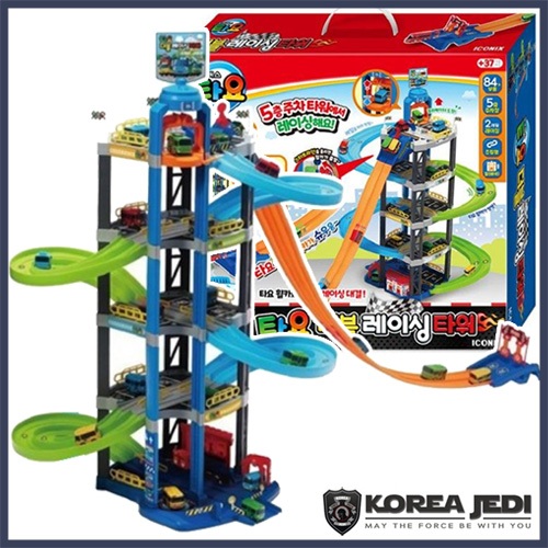 Little Bus Tayo - Double Racing Tower with 4pcs Tayo Wheel Car (Tayo ...