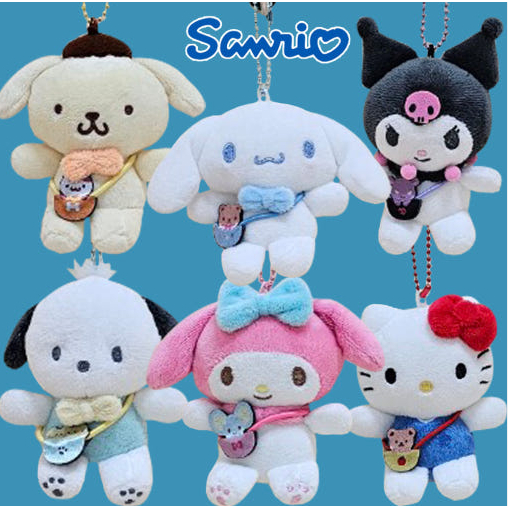 Sanrio Authentic 8cm Kuromi Cinnamoroll Pompom Purin Hello Kitty My Melody Pochacco Friends ...