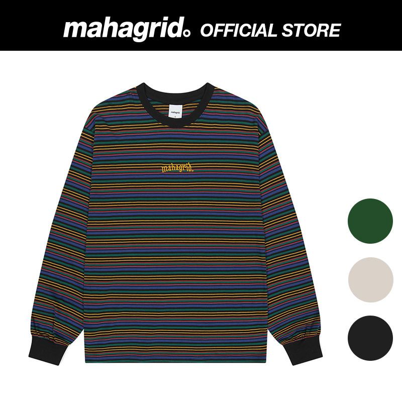 [MAHAGRID] GOTHIC ARCH LOGO STRIPED LS TEE | Shopee Philippines