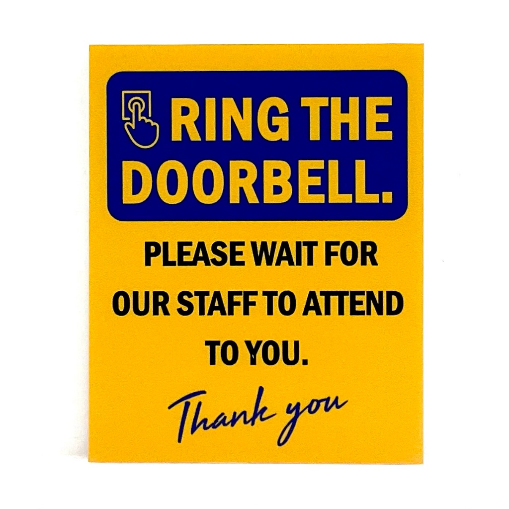 RING THE DOORBELL SIGN/SIGNAGE | 80mm x 100mm | BUZZER SIGN, WARNING ...