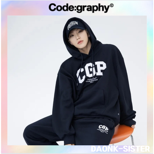 Celebrity Pick [CODEGRAPHY] CGP Arch Logo Hoodie 7 Colors 100% ...